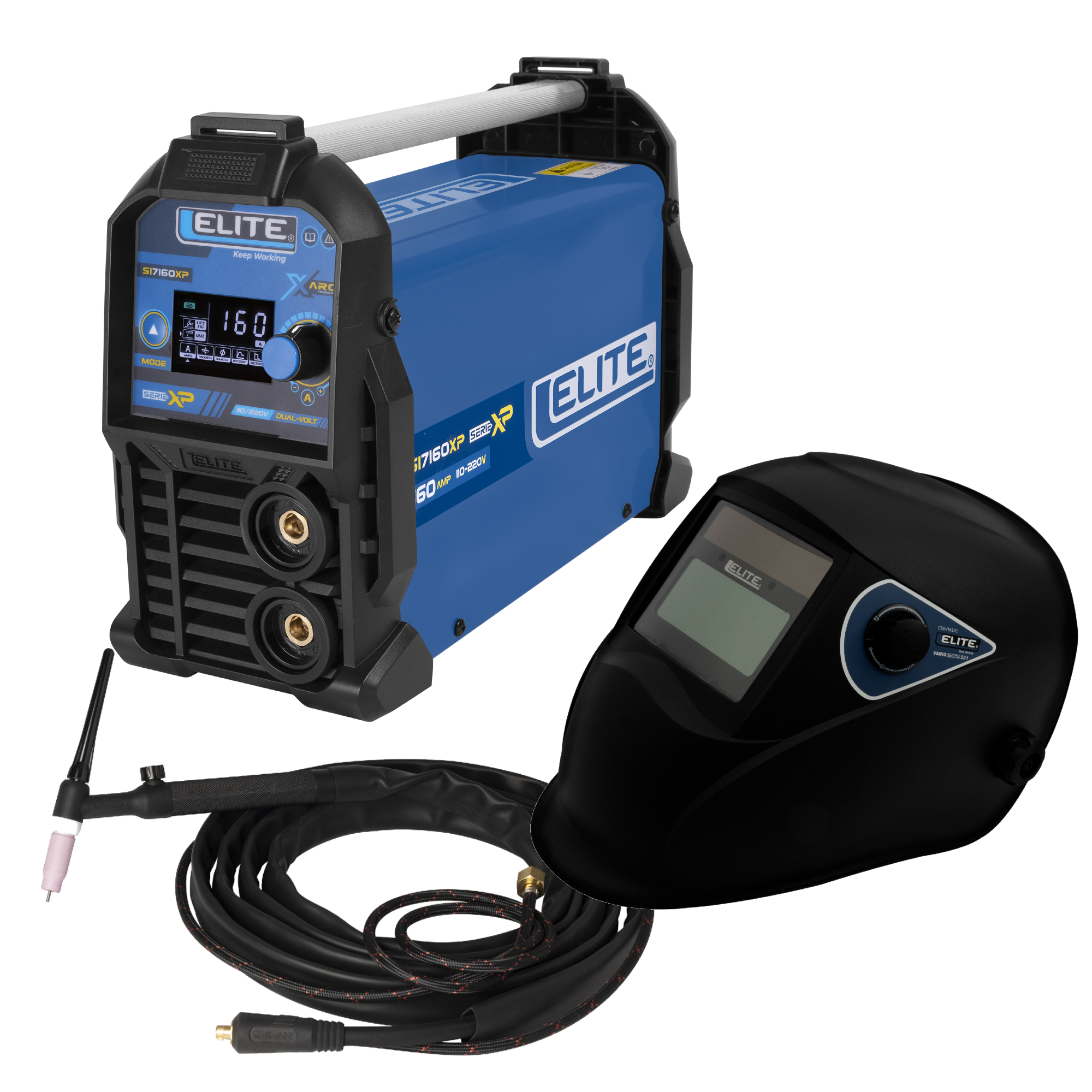 Elite® Welder ARC 160XP Kit with Helmet & Torch – Steel and Pipes Inc.