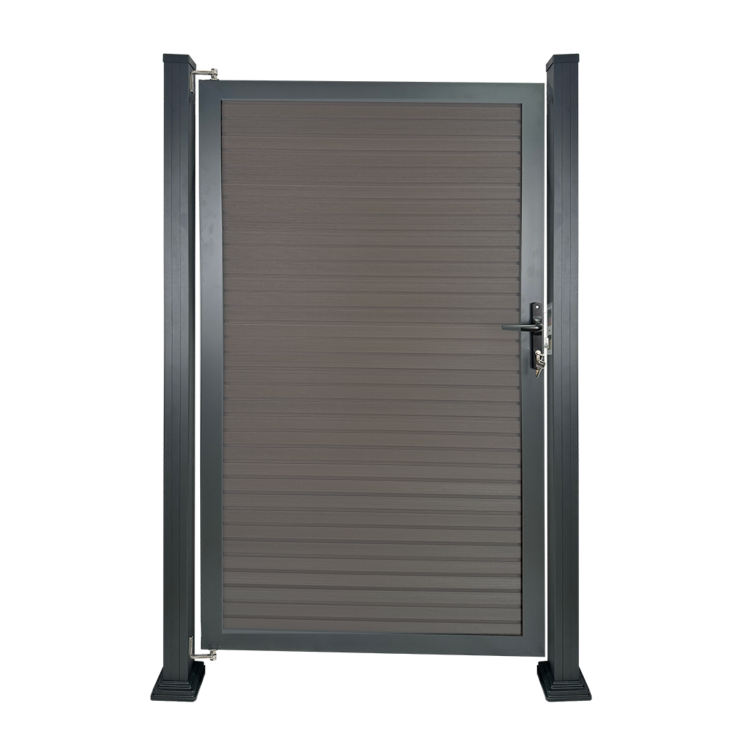 WPC Charcoal Fencing Door – Steel and Pipes Inc.