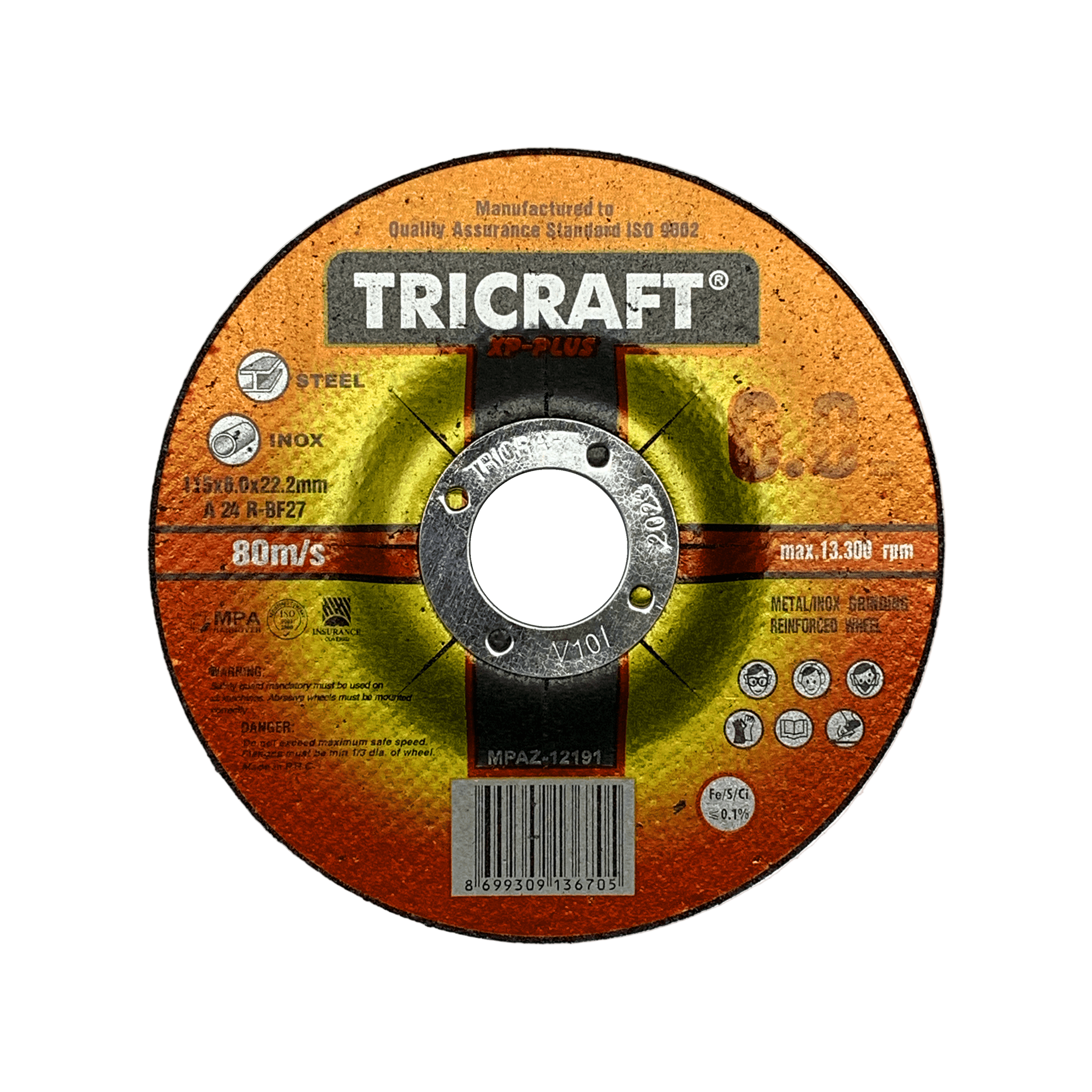 Tricraft Metal/Stainless Grinding Disc – Steel and Pipes Inc.