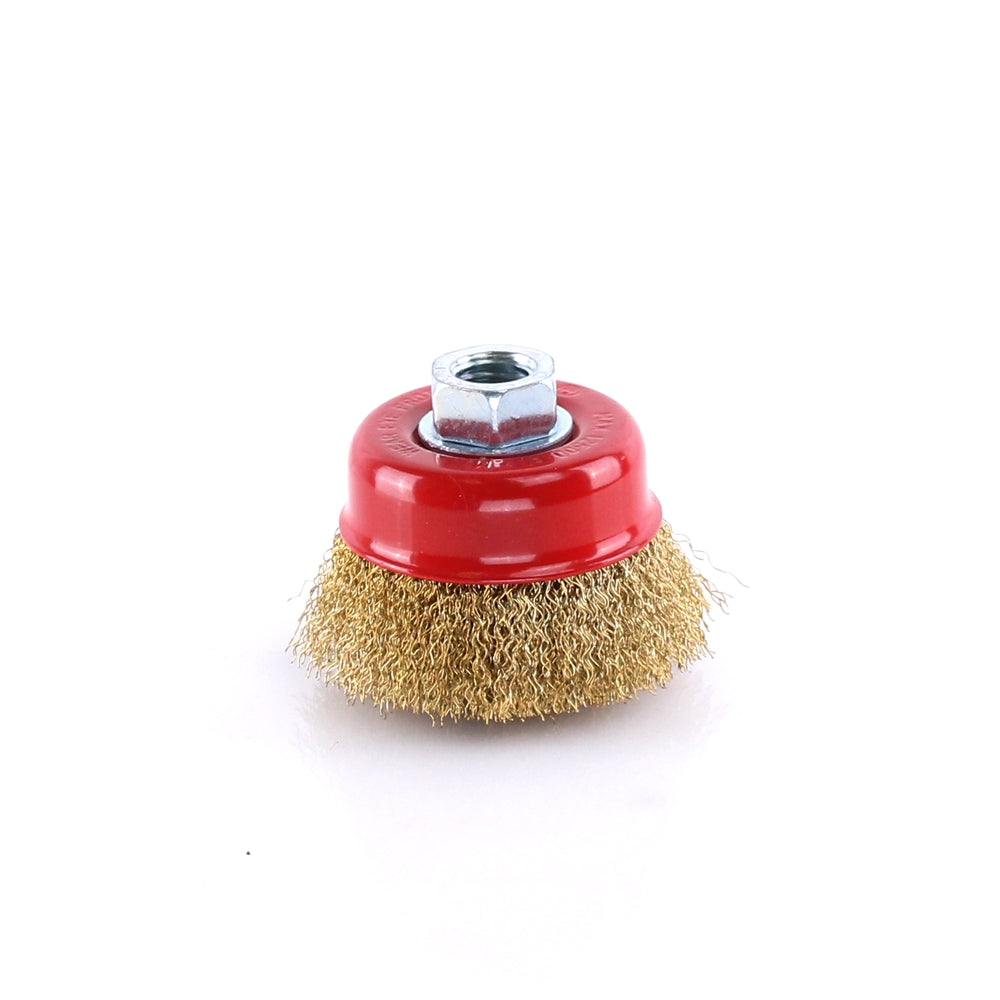 Brown Crimped Brush Wire Cup – Steel and Pipes Inc.