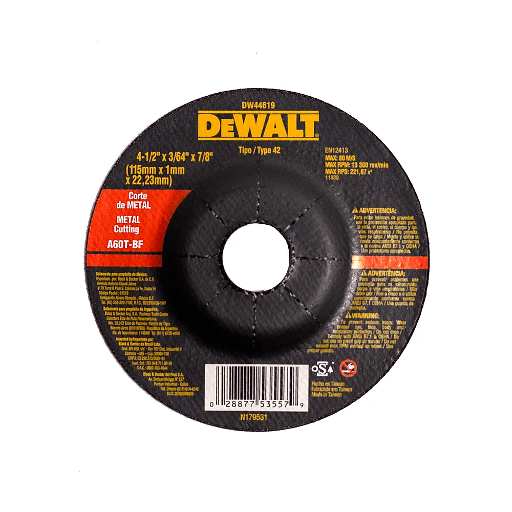 Grinder Blades DeWALT 125mm s Thin Slitting Cut Off Wheel Stainless ...