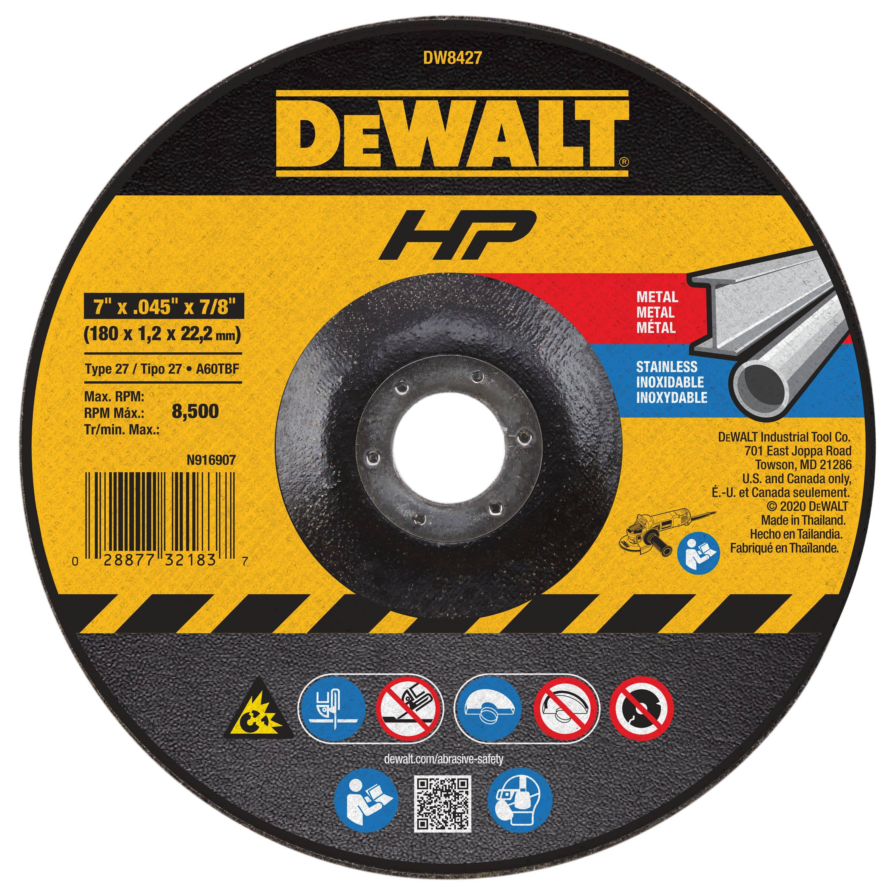 Dewalt Metal/Stainless Cutting Disc – Steel and Pipes Inc.